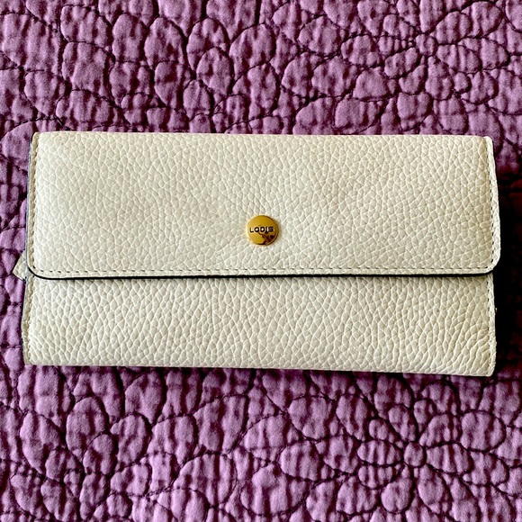 Lodis | Bags | Beige Lodis Leather Trifold Wallet | Poshmark